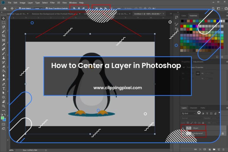How to Center a Layer in Photoshop | Clipping Pixel